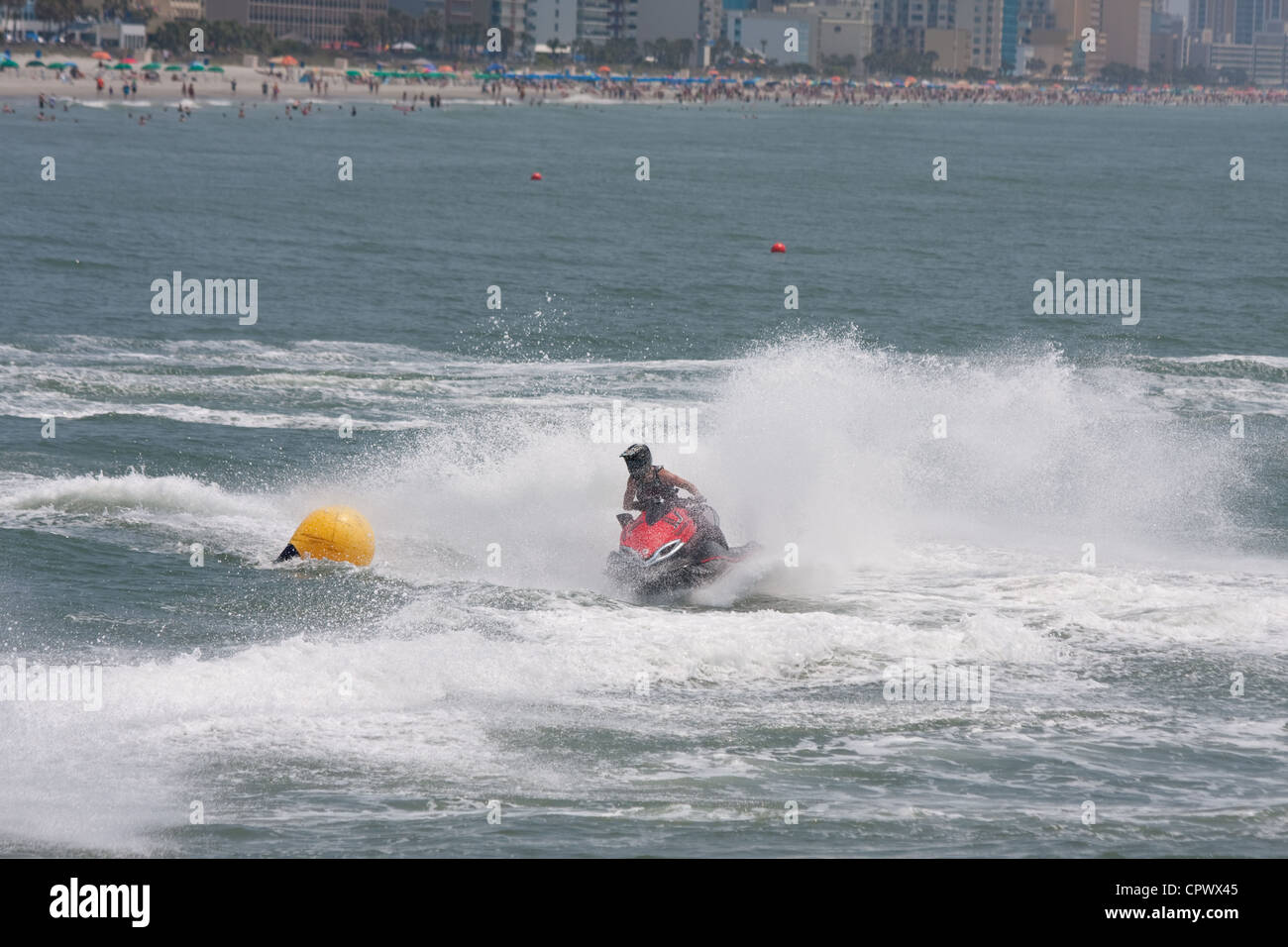 Jet Ski Racing In Myrtle Beach South Carolina Stock Photo - Alamy