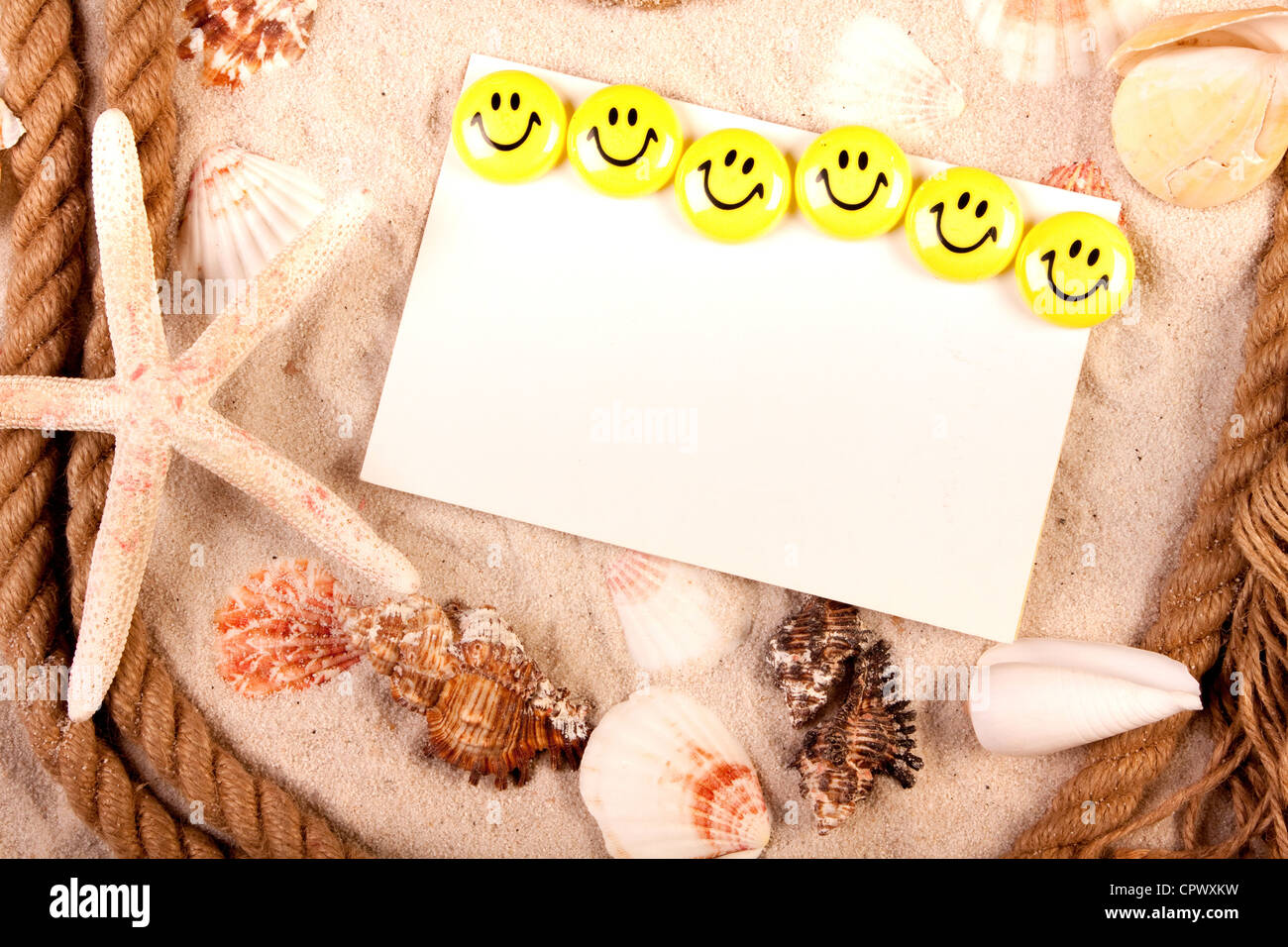 Say hello! Beach and message concept Stock Photo - Alamy