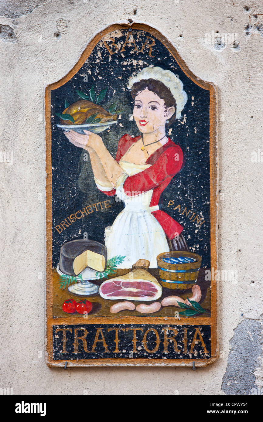 Trattoria sign hi-res stock photography and images - Alamy