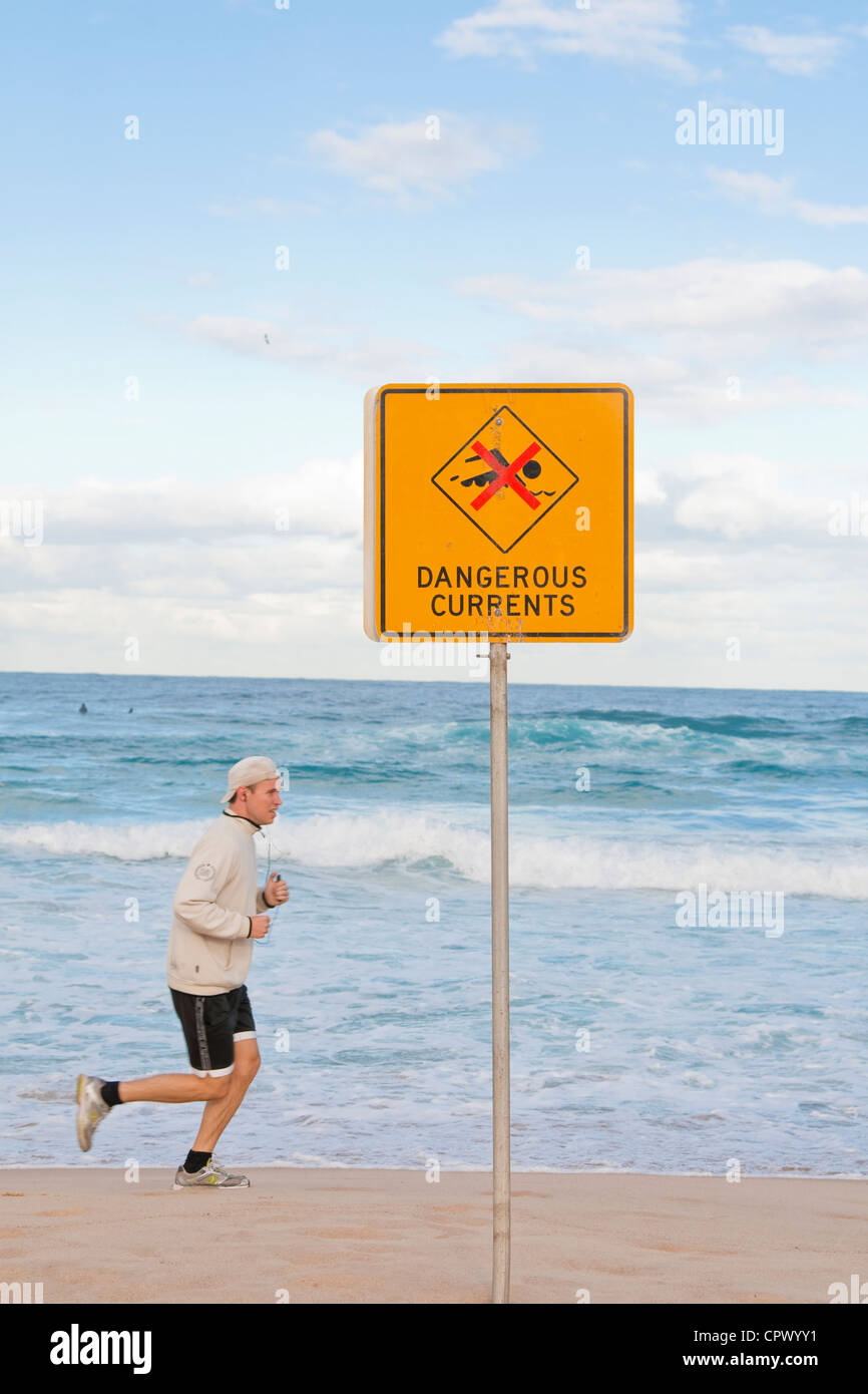 Australian beach warning sign hi-res stock photography and images - Alamy