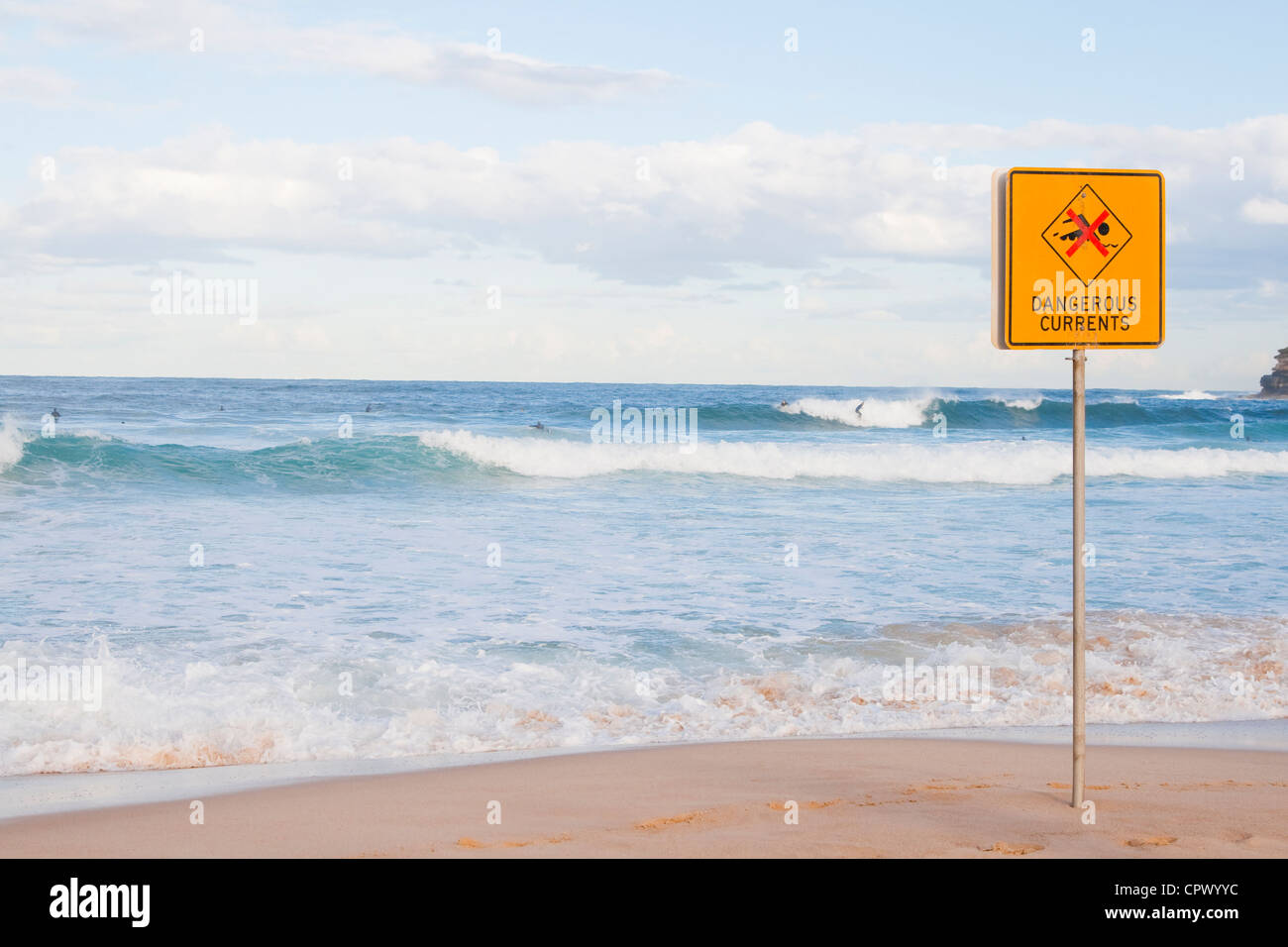 Dangerous currents sign hi-res stock photography and images - Alamy