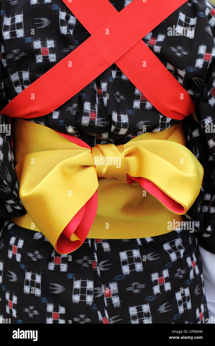 Traditional clothes of kimono, back view Stock Photo - Alamy