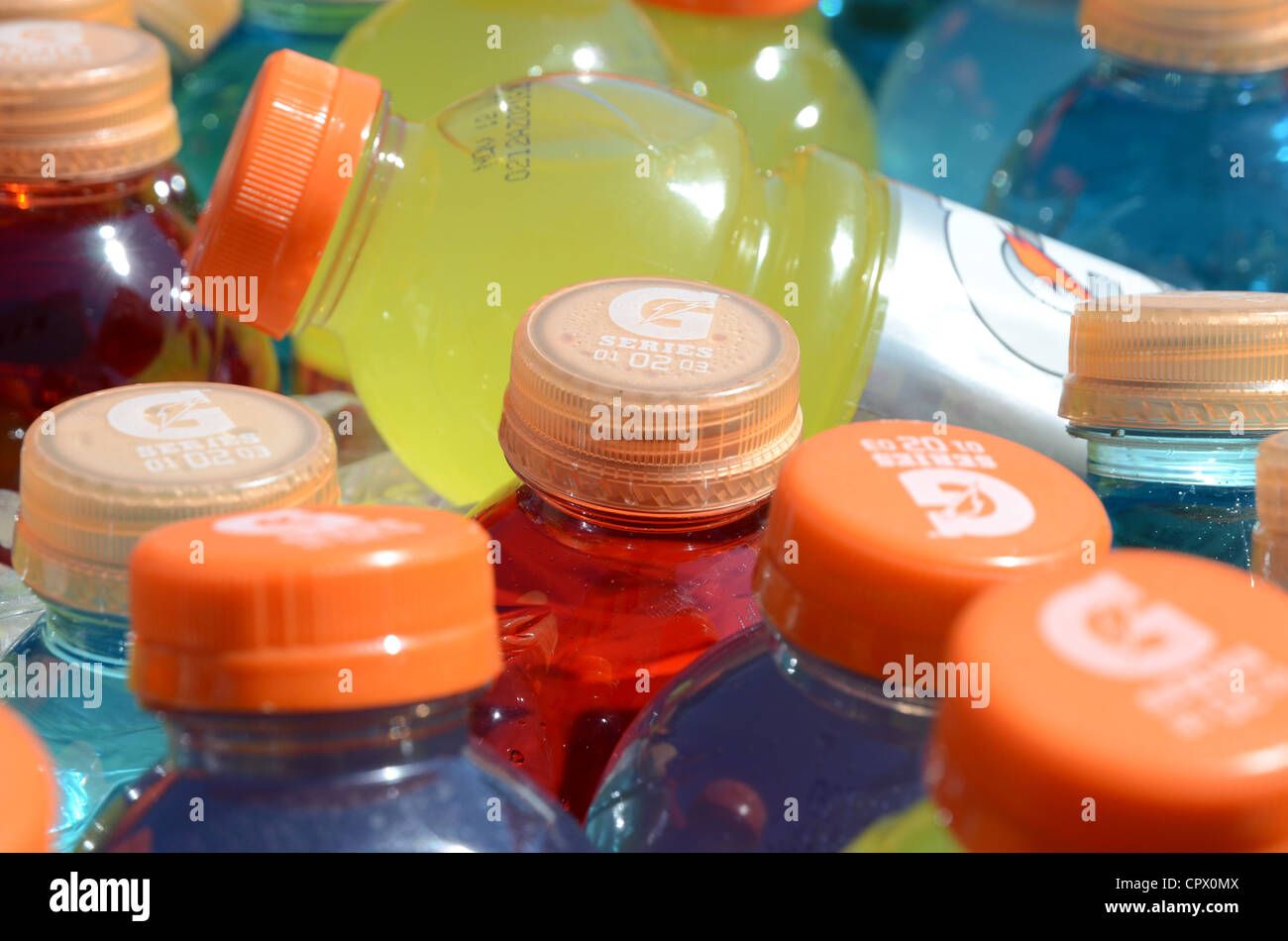 Multicolor soda bottles Stock Photo - Alamy