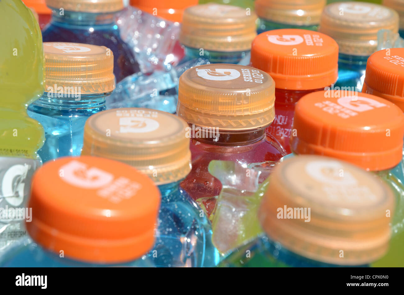 Multicolor soda bottles Stock Photo - Alamy