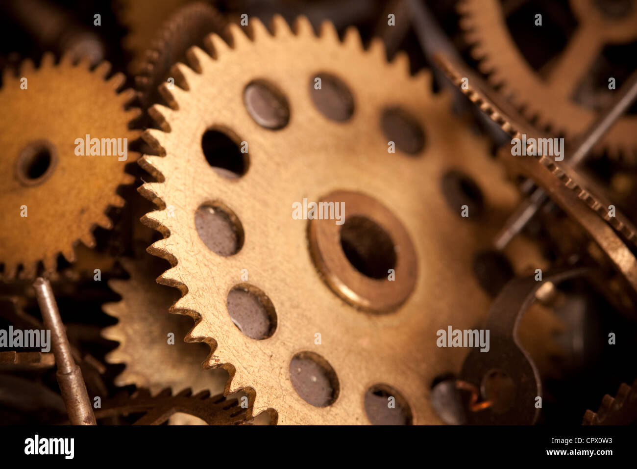 Gears wheel system Stock Photo - Alamy