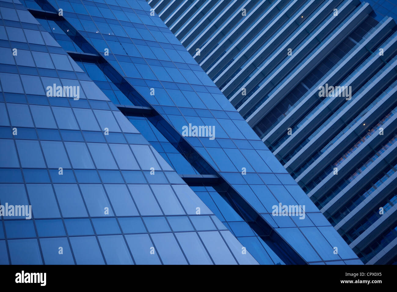 Modern glass building as blue background Stock Photo - Alamy