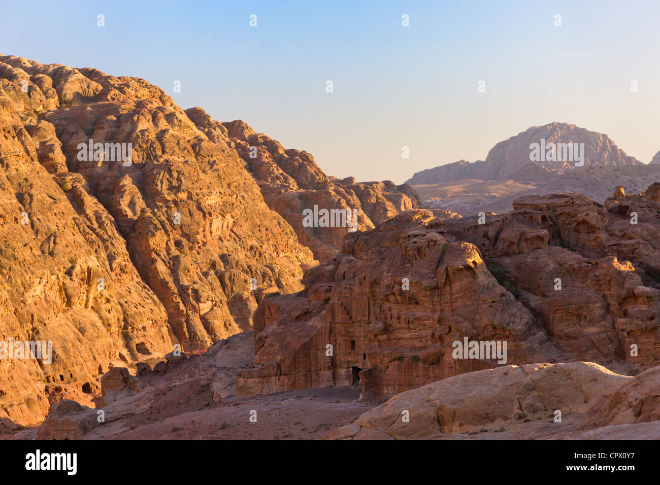 Ancient ruins of Petra, Jordan (UNESCO World Heritage site Stock Photo ...