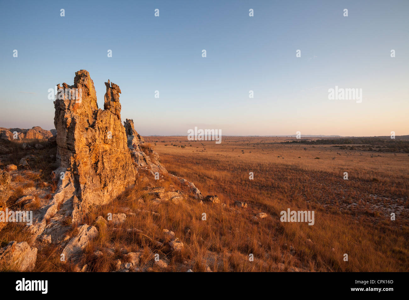 savanna countryside, Isalo, central highlands, Madagascar Stock Photo ...