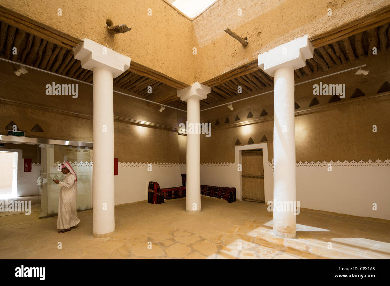 courtyard interior, the Masmak fort, historical center, Riyadh, Saudi ...