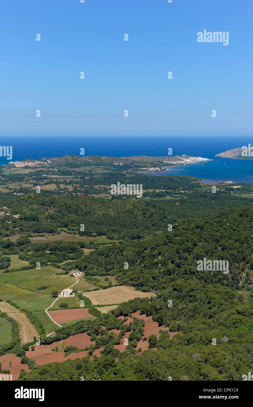 scenic view of the menorcan landscape as viewed from the highest point ...