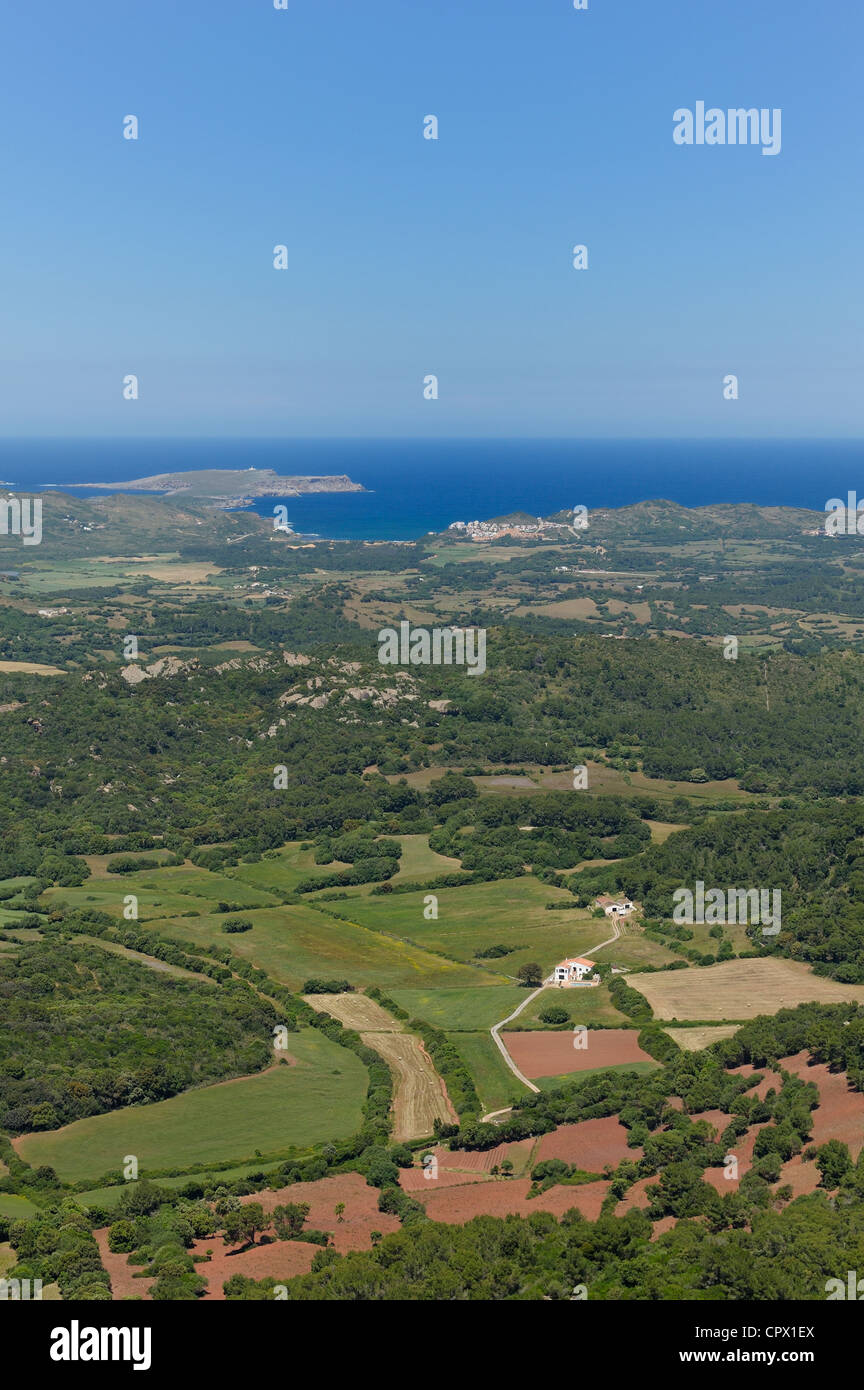 scenic view of the menorcan landscape as viewed from the highest point ...