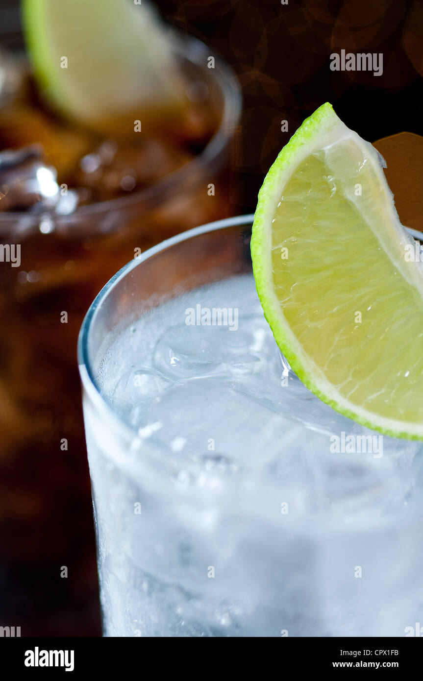 Lemonade and cola drinks Stock Photo - Alamy