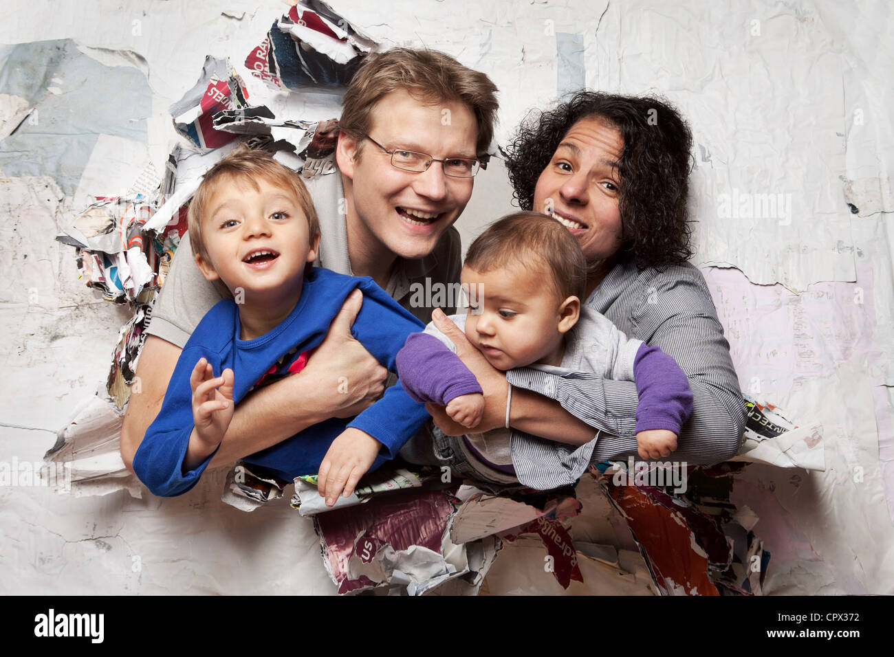 Hole Breaking Wall Stock Photos & Hole Breaking Wall Stock Images - Alamy