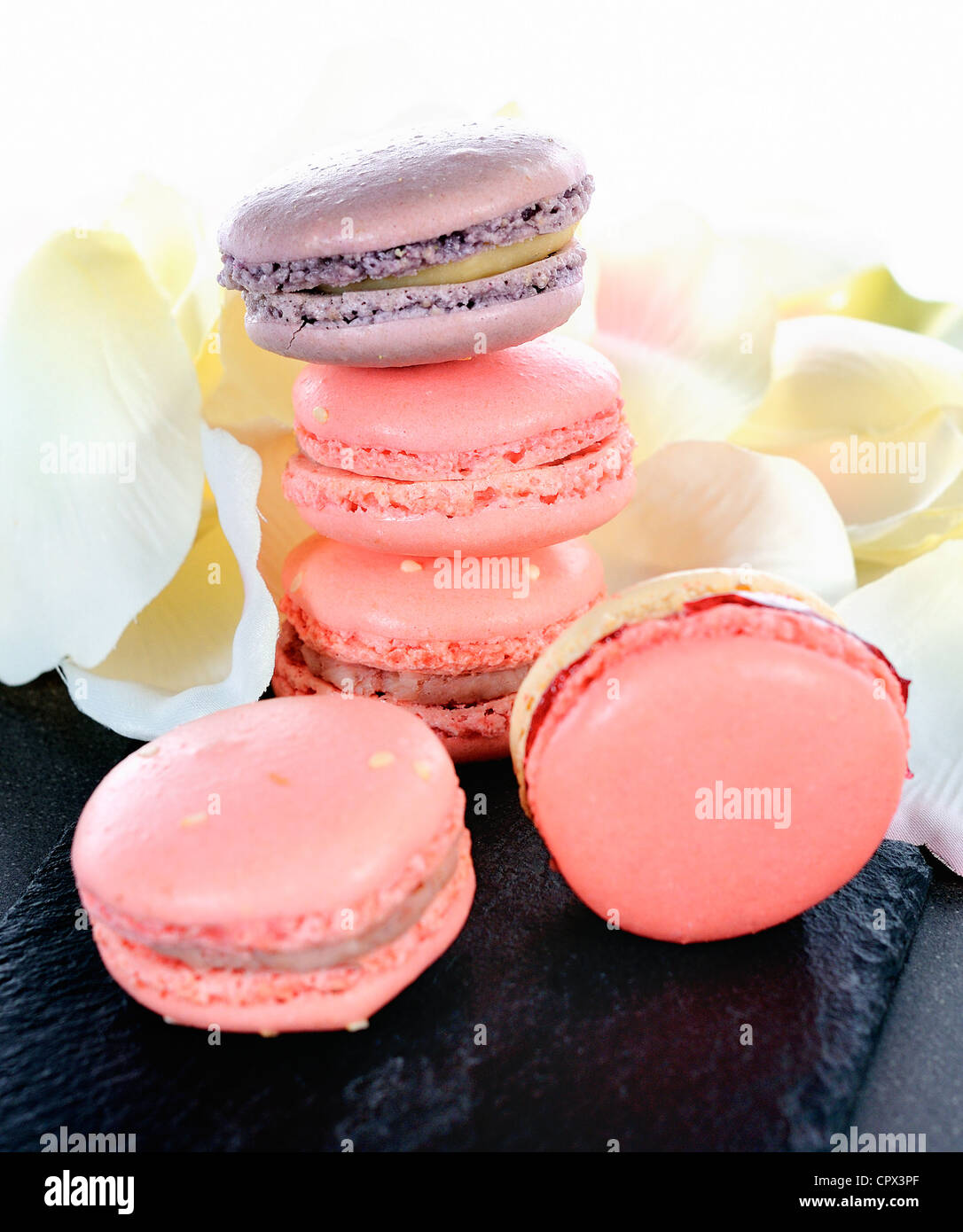 shaped macaroons for valentine's day or mother's day Stock Photo - Alamy