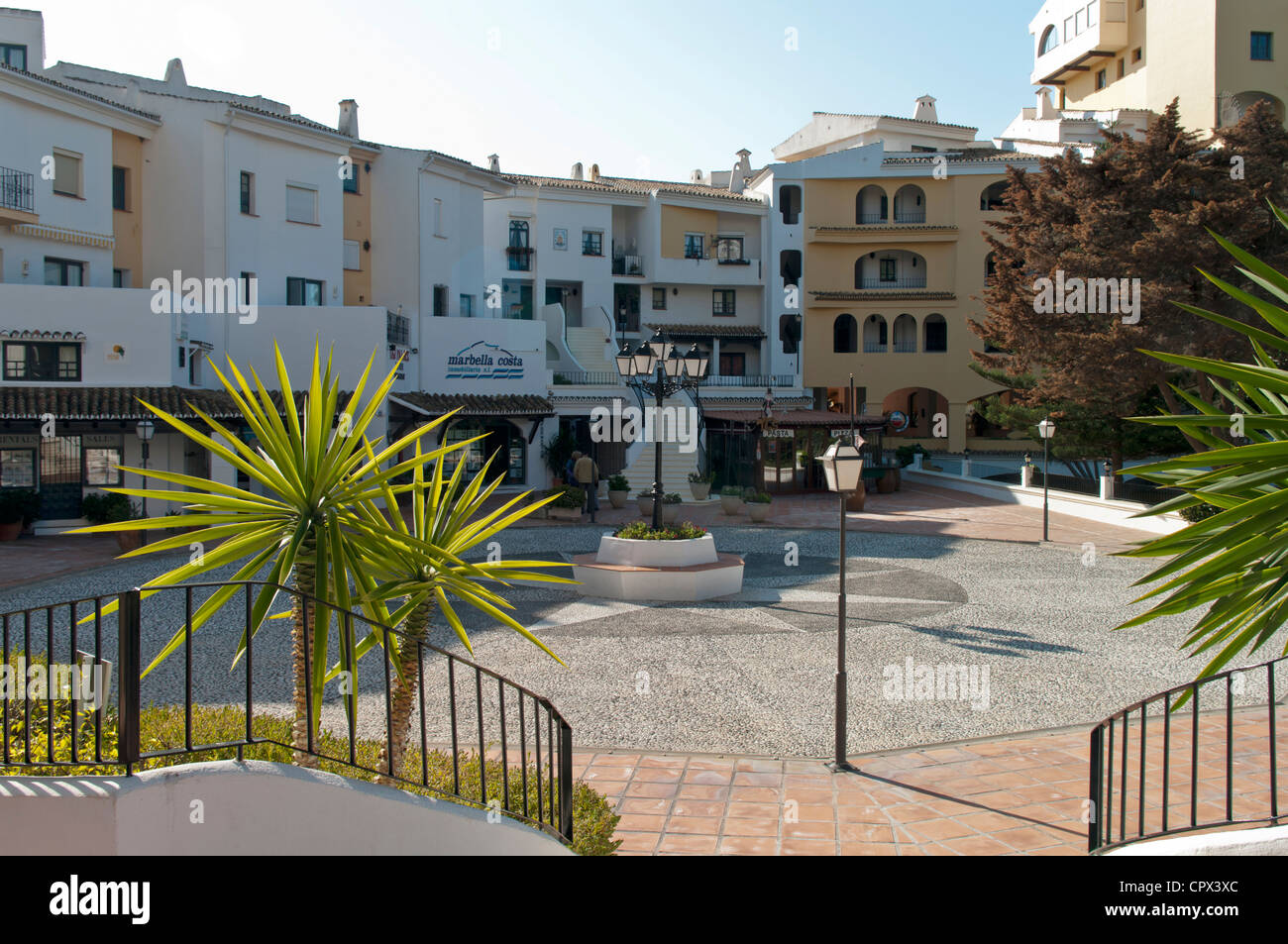 A typical Spanish plaza Stock Photo - Alamy