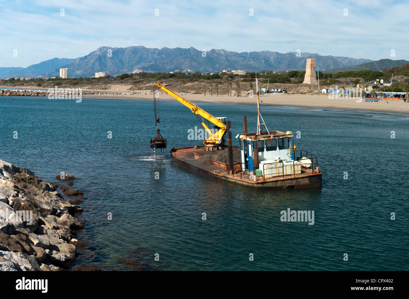 Dredger sand hi-res stock photography and images - Alamy