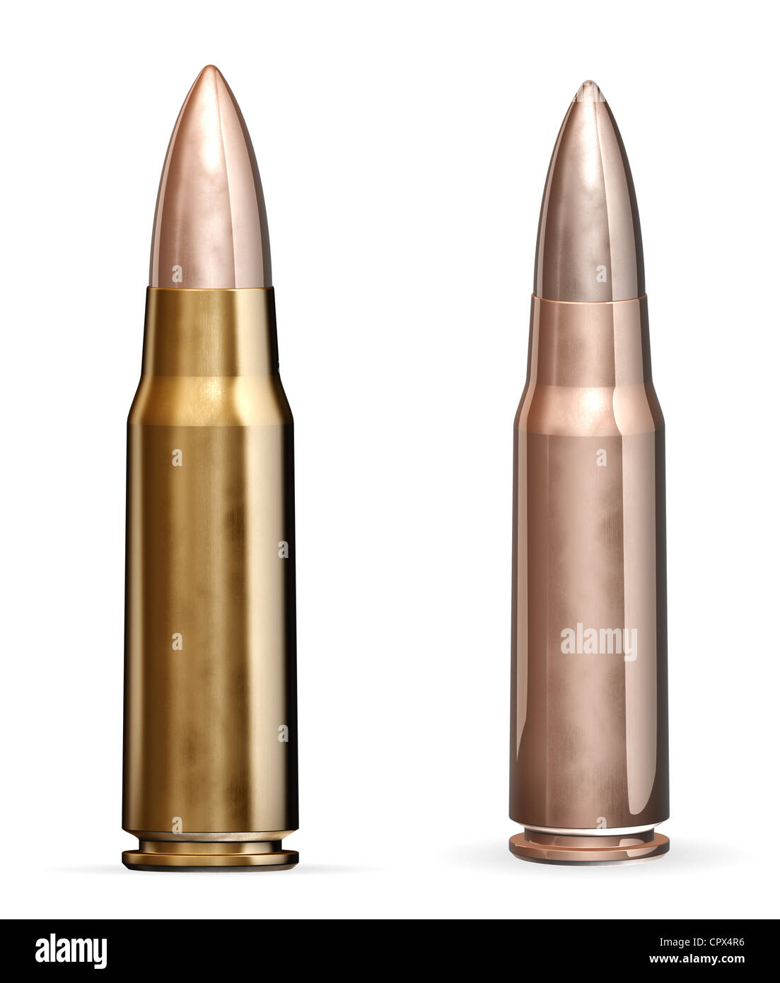 Two bullet - isolated on white background Stock Photo - Alamy