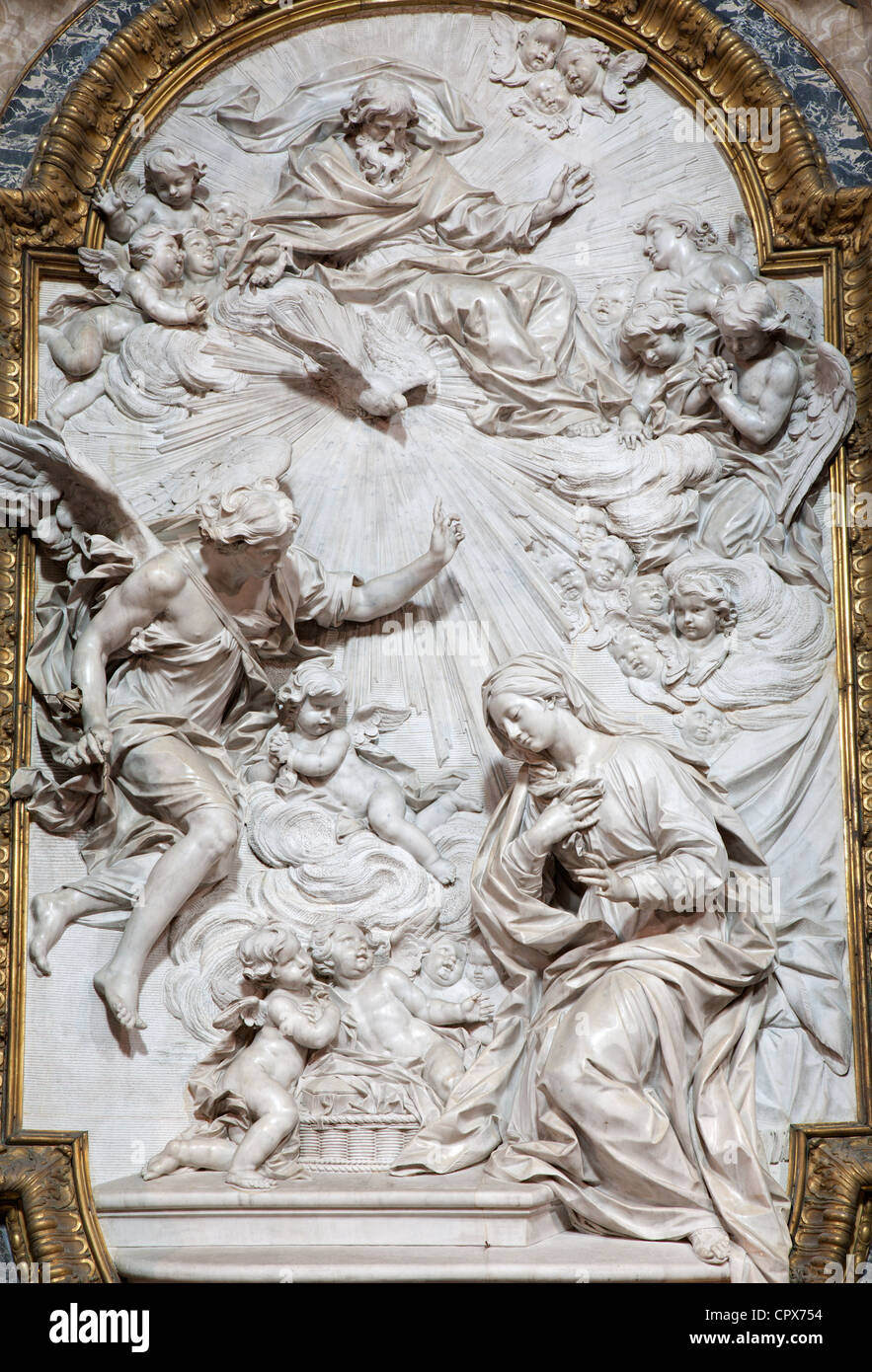 Rome - Annunciation relief from chiesa di San Ignazio roma by Filippo ...