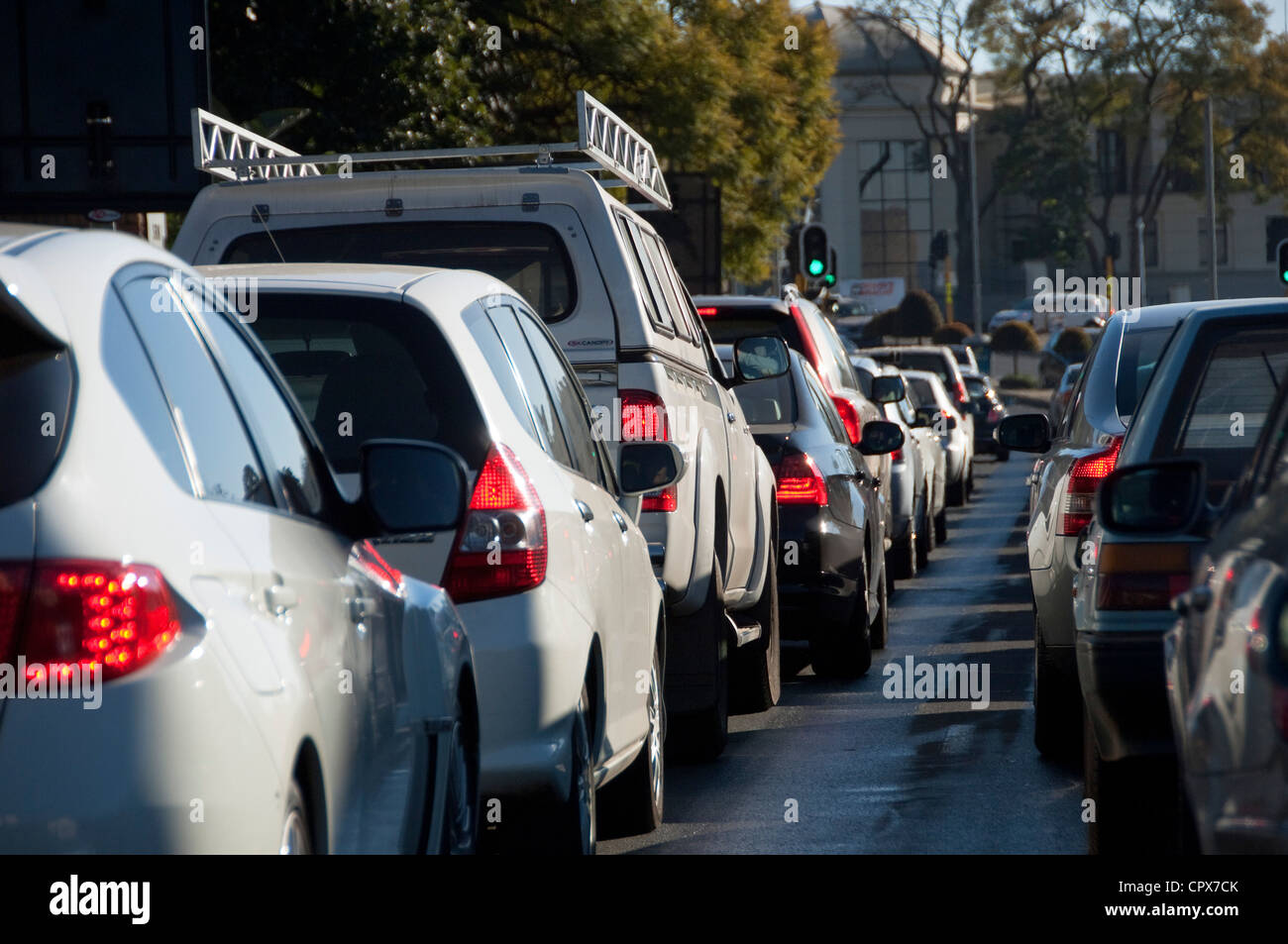 Perspective shot of a Johannesburg traffic jam Stock Photo - Alamy