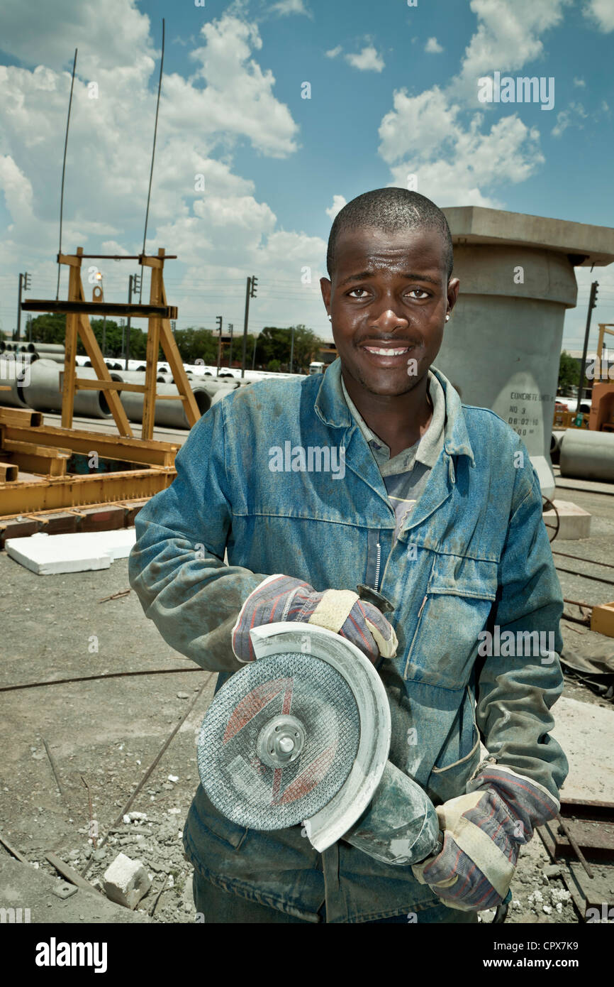 Black construction worker hi-res stock photography and images - Alamy