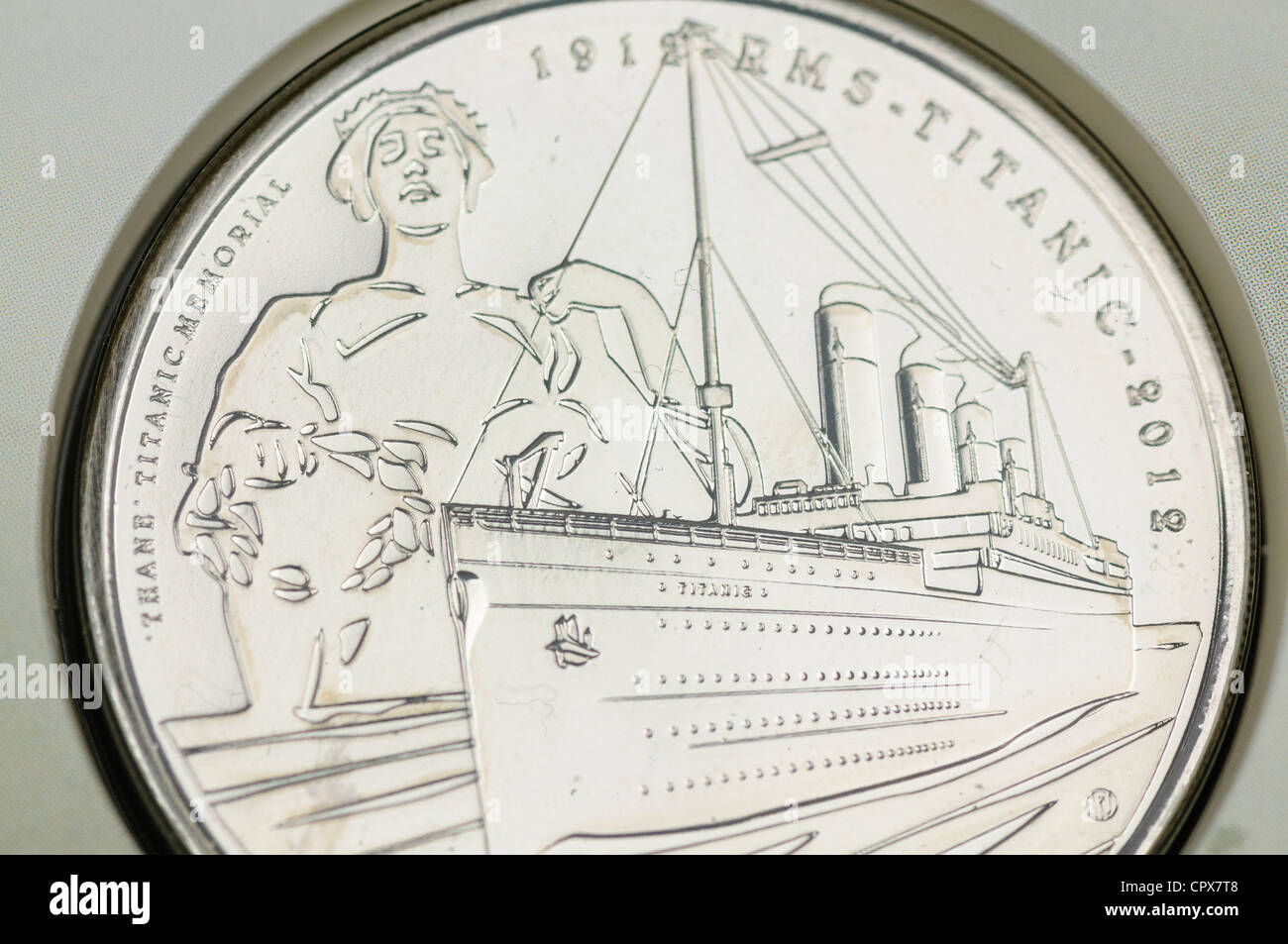 Titanic memorial coin Stock Photo - Alamy