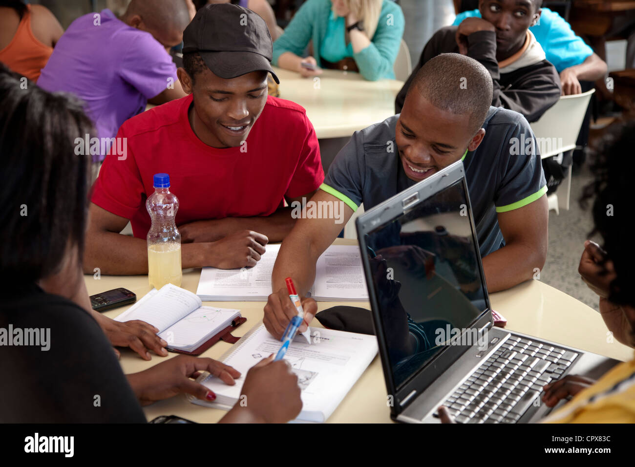 Group of students studying together Stock Photo - Alamy
