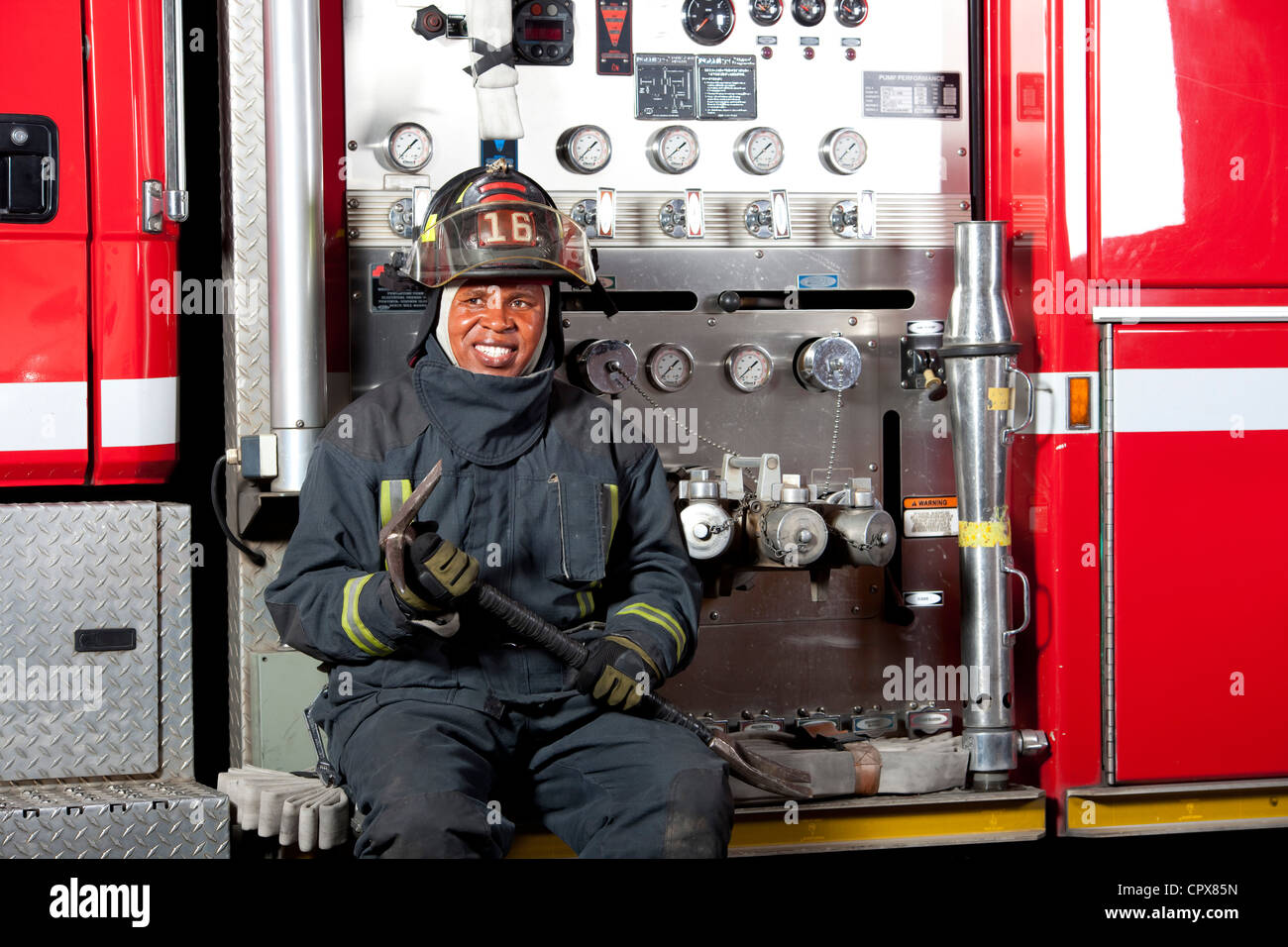 Fire engine hose uniform hi-res stock photography and images - Alamy