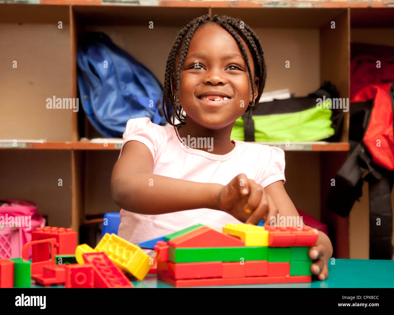 Child playing with lego Stock Photo - Alamy
