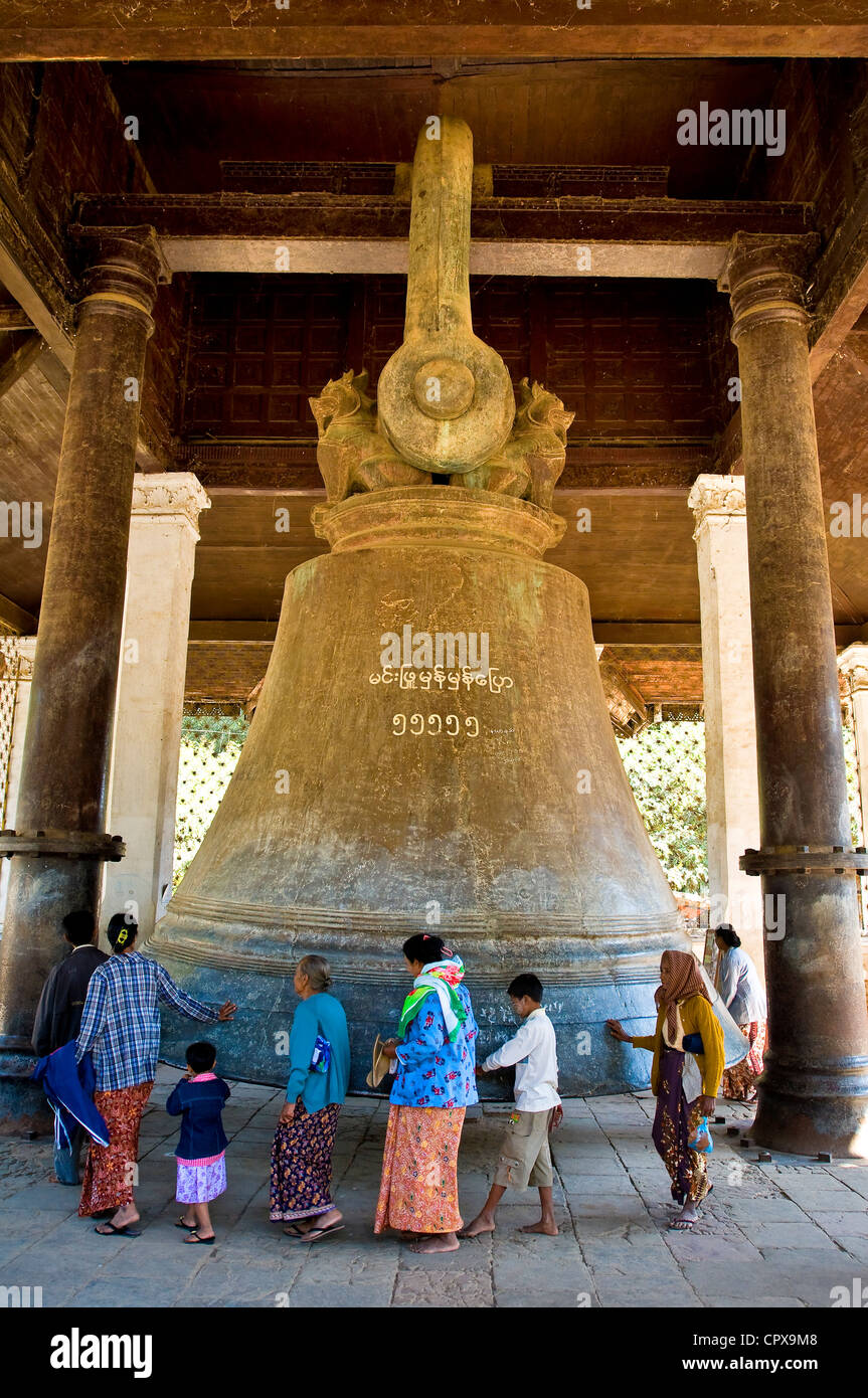 Myanmar Burma Sagaing Division Mingun Mingun Bell bronze bell weighing ...