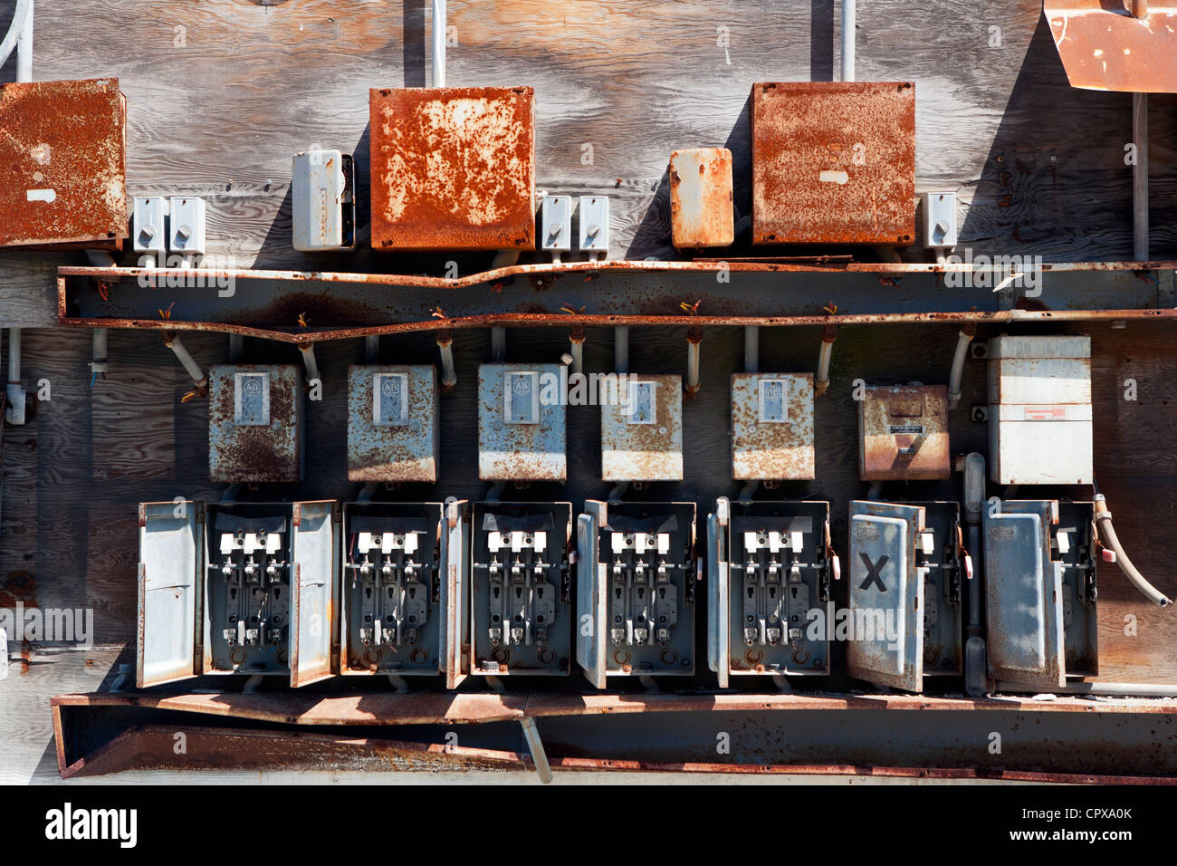 Rusted Electrical Panel - La Conner, Washington USA Stock Photo - Alamy