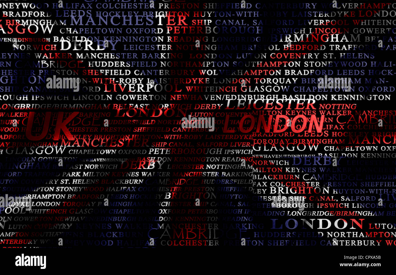 Map cities liverpool manchester map hi-res stock photography and images ...