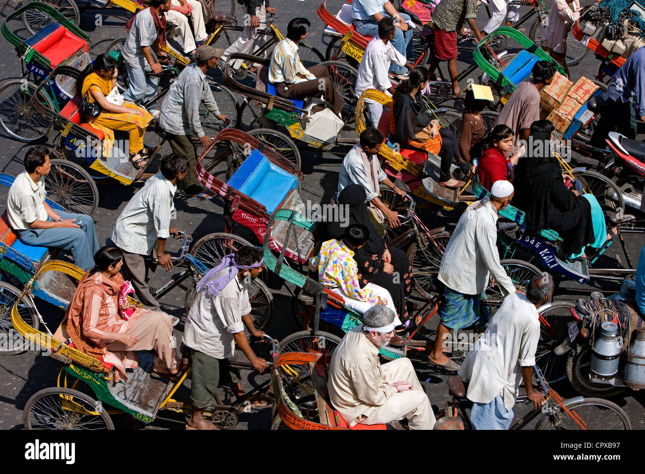 India, Delhi, rickshaws Stock Photo - Alamy