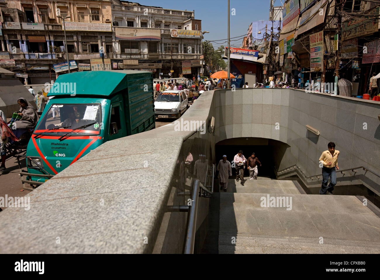 India, Delhi, subway station Stock Photo - Alamy