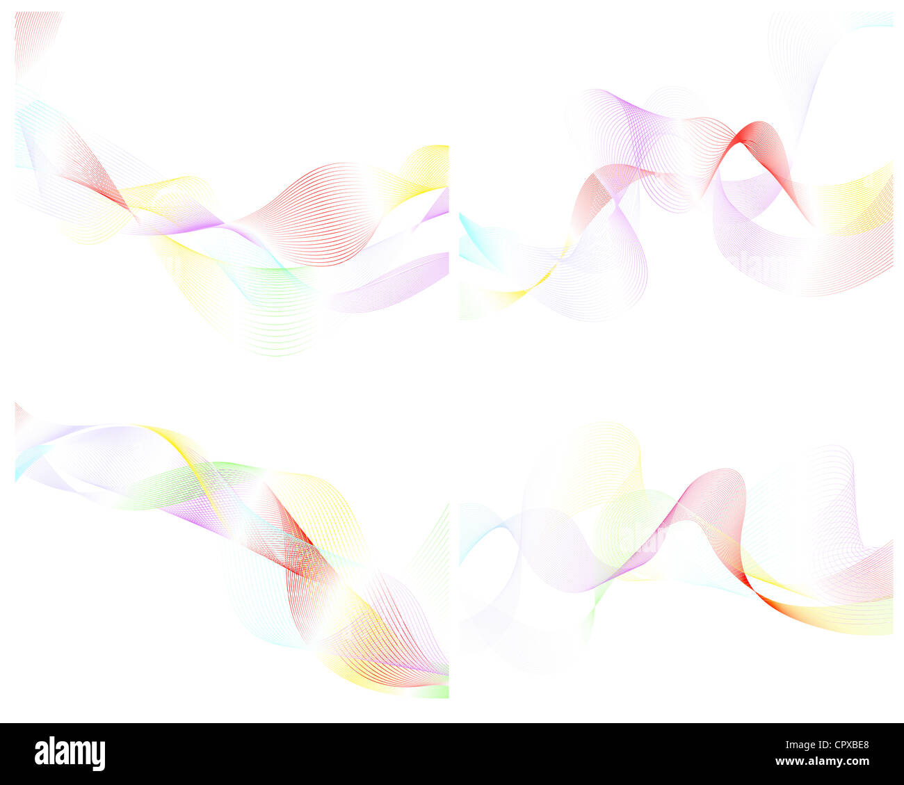 Colourful lines background set for design use. Vector illustration ...