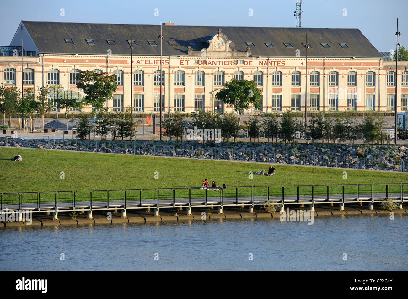France, Loire Atlantique, Nantes, Ile de Nantes, warehouses of the ...