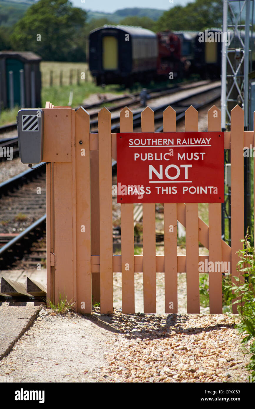 Southern Railway Public must NOT pass this point notice on gate at ...