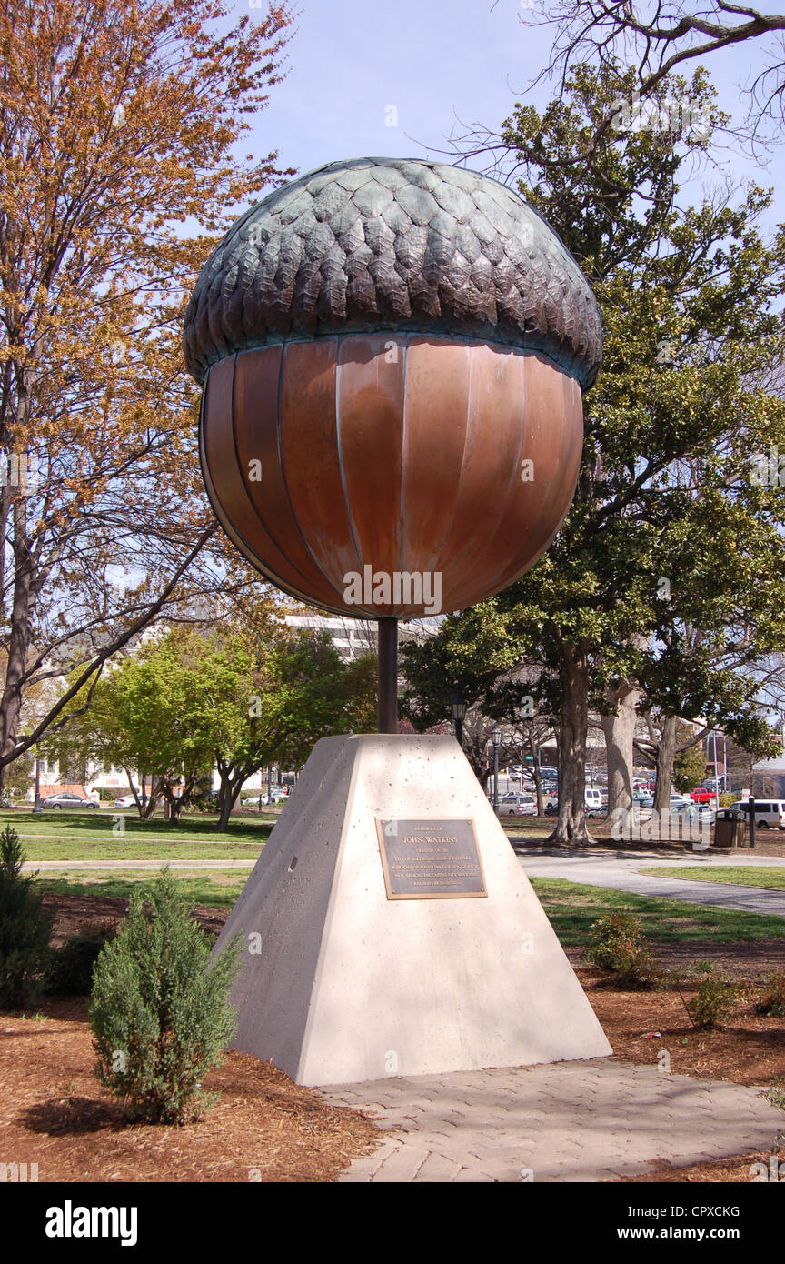 acorn sculpture in Moore Square, Raleigh, North Carolina Stock Photo ...