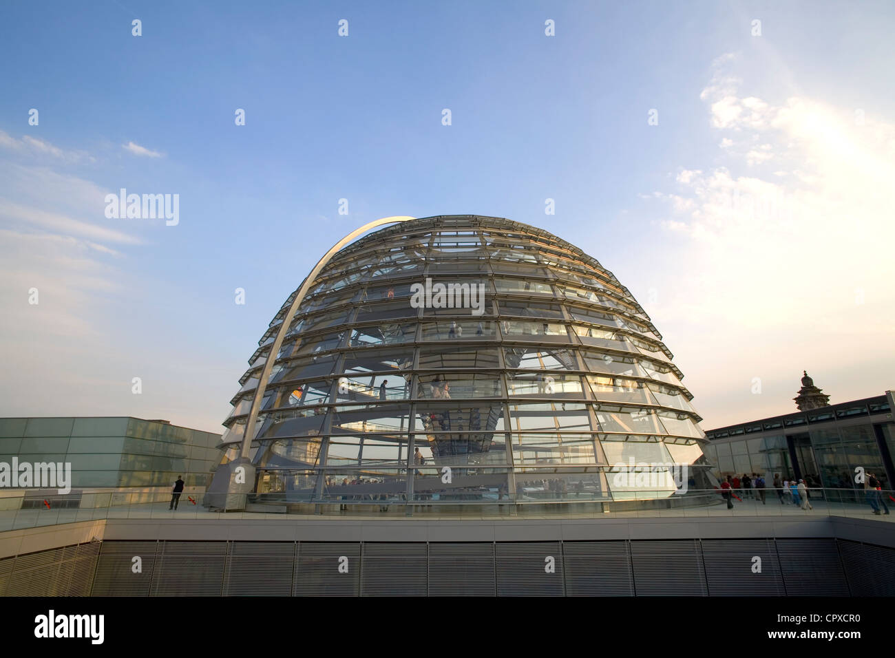 Glass dome on top of the German parliamentary building, The Reichstag ...
