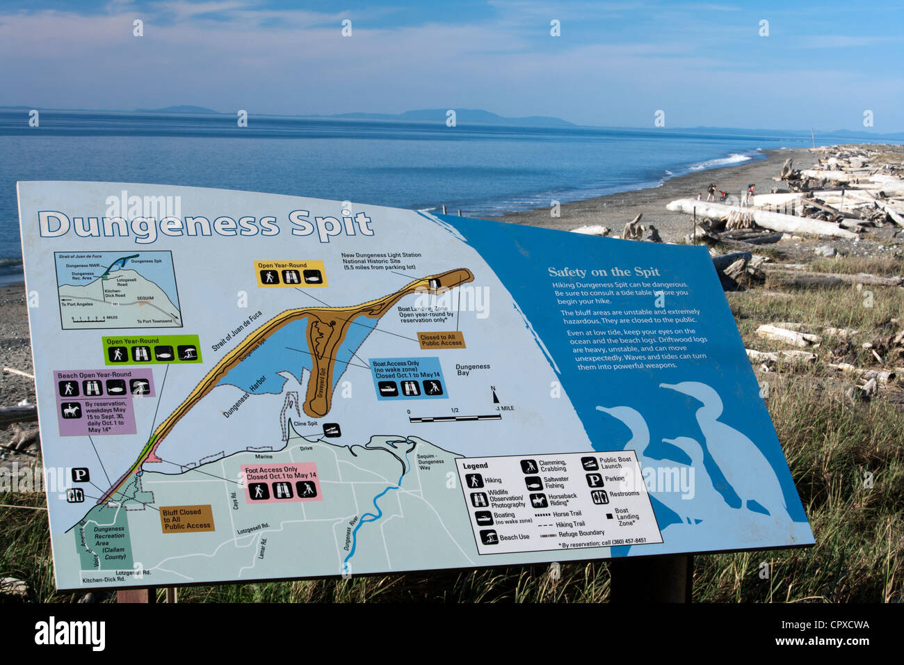 Dungeness Spit Park Sign - Dungeness National Wildlife Refuge - Sequim ...