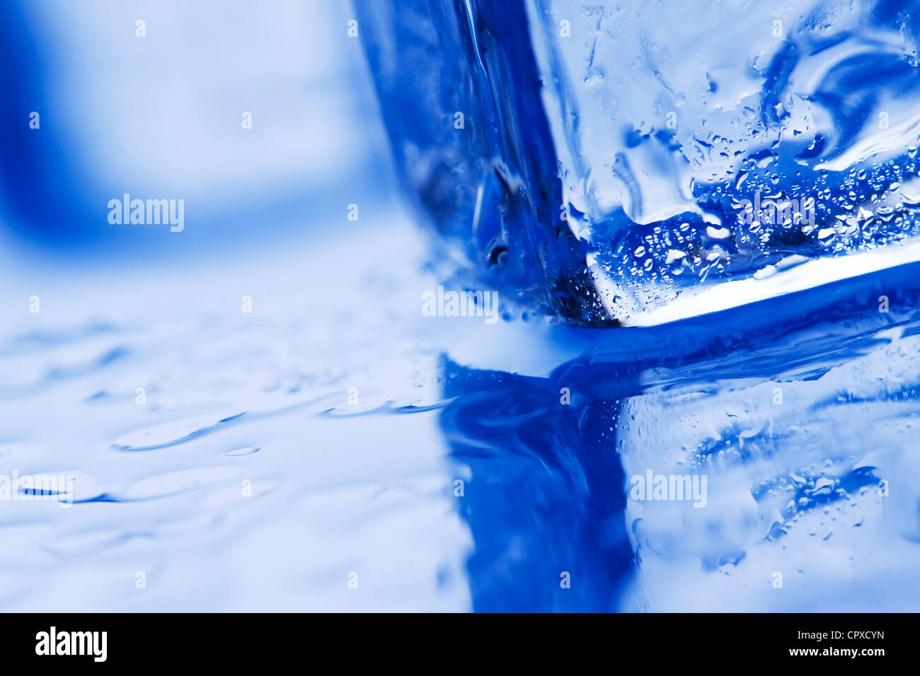 ice cubes in blue background Stock Photo - Alamy