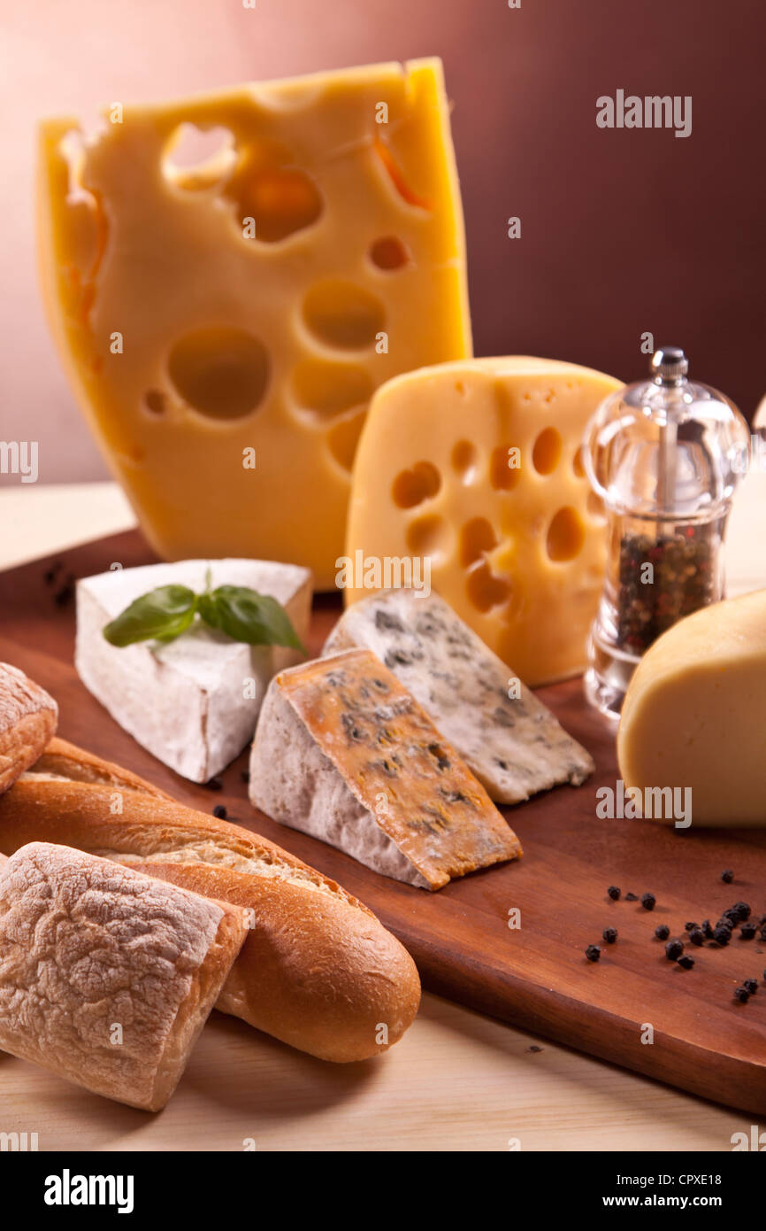 Cheese and wince composition Stock Photo - Alamy