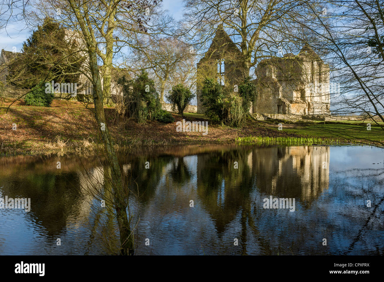 Ruins of Minster Lovell Hall near Minster Lovell The Cotswolds ...