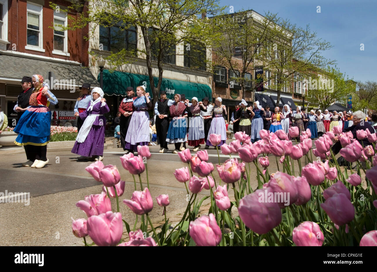 Klompen dancers perform at Tulip Time Festival in Holland, Michigan ...