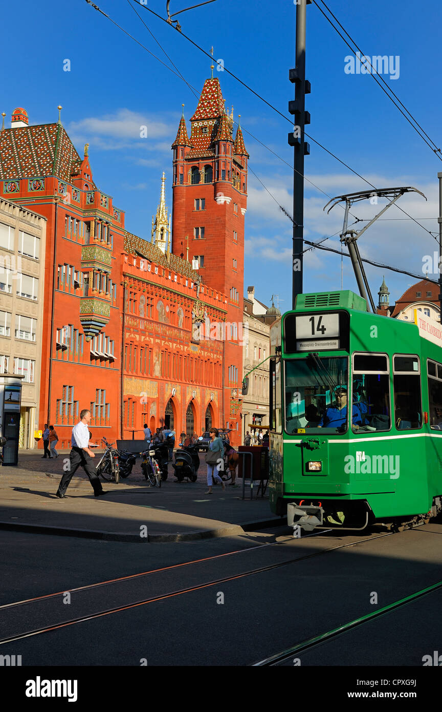 Switzerland, Basel, Marktplatz and City hall Stock Photo - Alamy