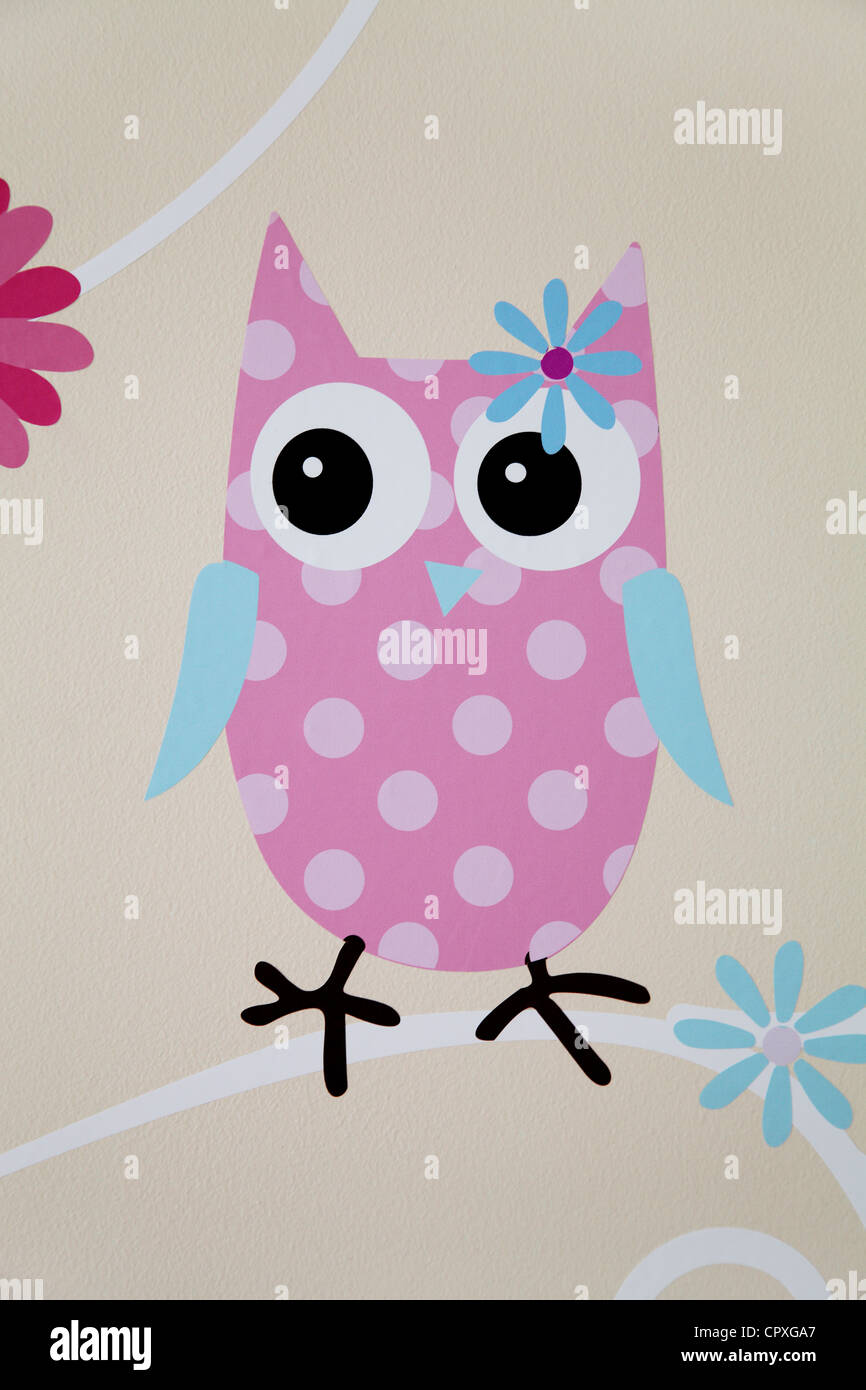 Pink Owl Wallpaper
