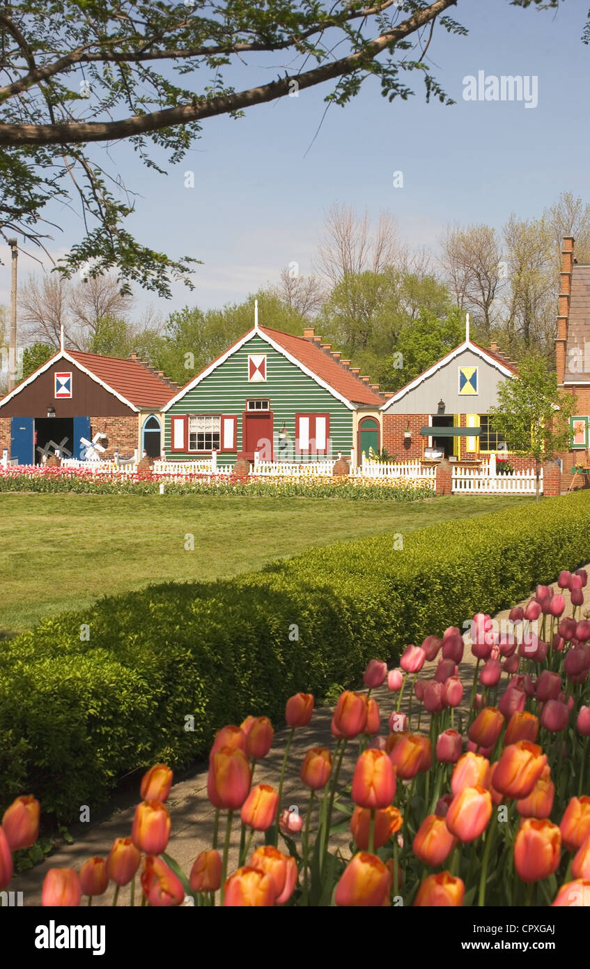 Replica of a Dutch village on Windmill Island, Holland, Michigan, at ...