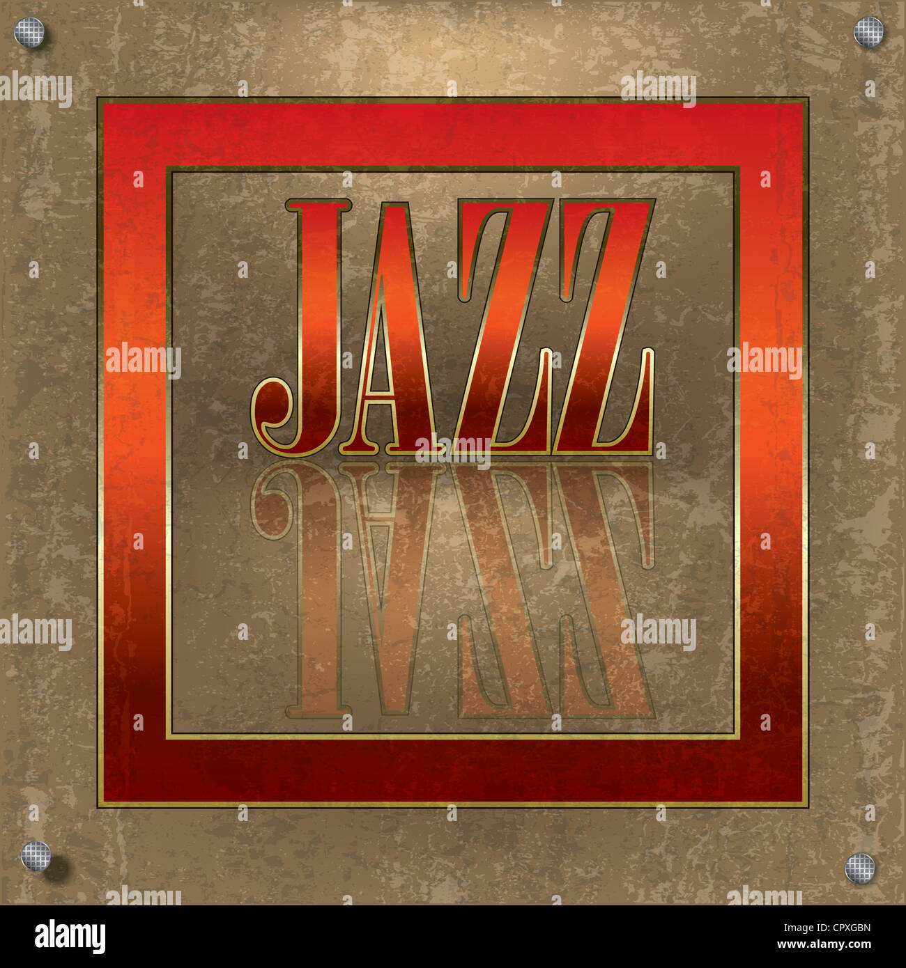 Abstract cracked background with the red word jazz Stock Photo - Alamy