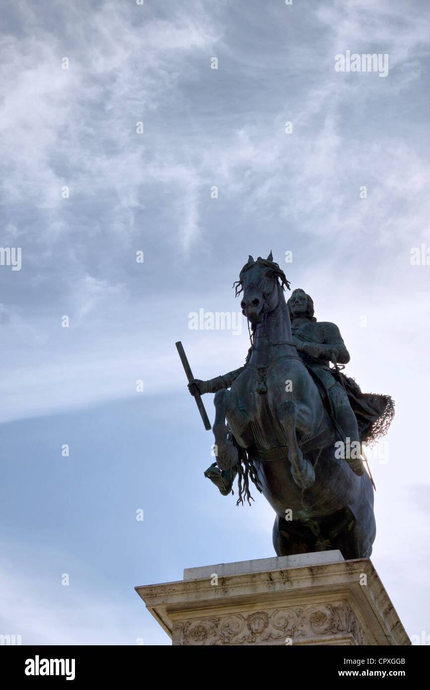 Monument of Felipe IV (Philip the fourth of Spain) king of Spain ...