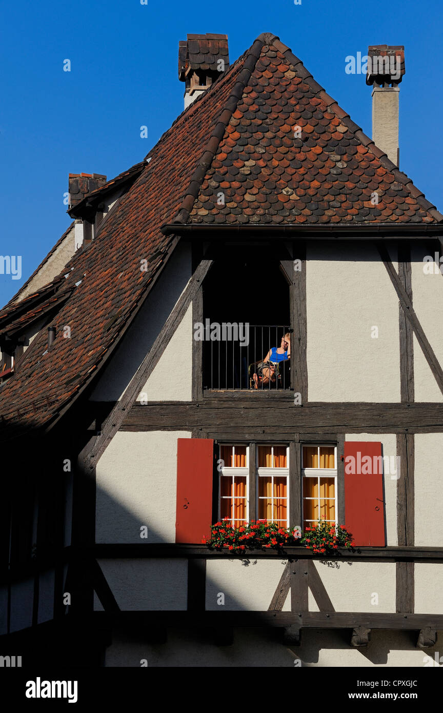 Switzerland, Basel, square of the Cathedral, Münsterplatz Stock Photo ...