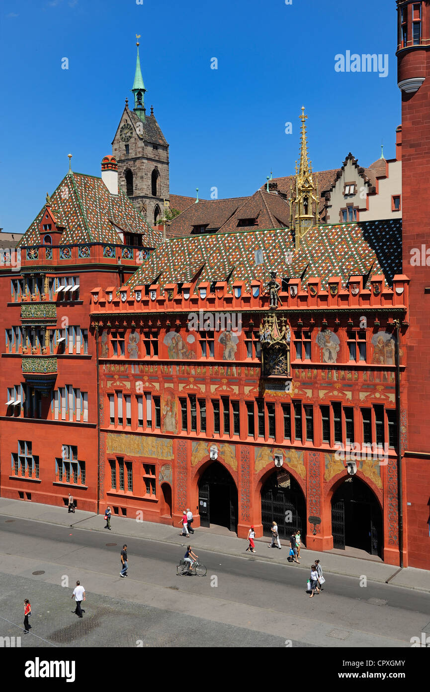 Switzerland, Basel, Marktplatz, City hall Stock Photo - Alamy